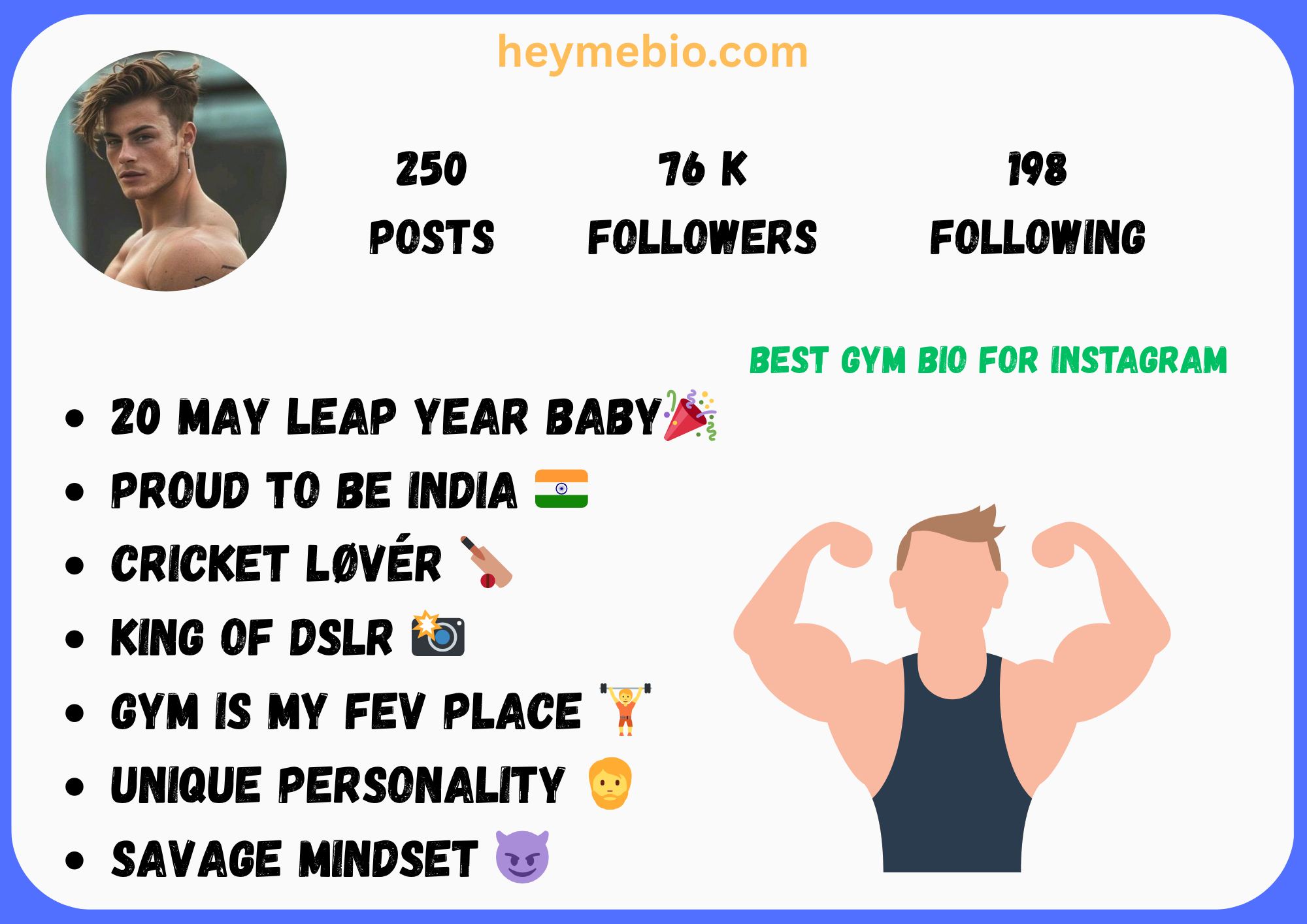 [750+] Best Gym Bio For Instagram | Stylish & Attitude Bios (2025)